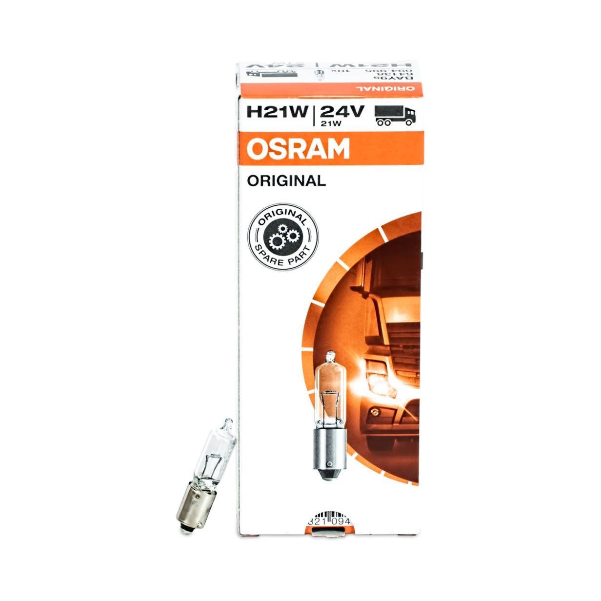 Osram 24V 21W Halogen BAY9S