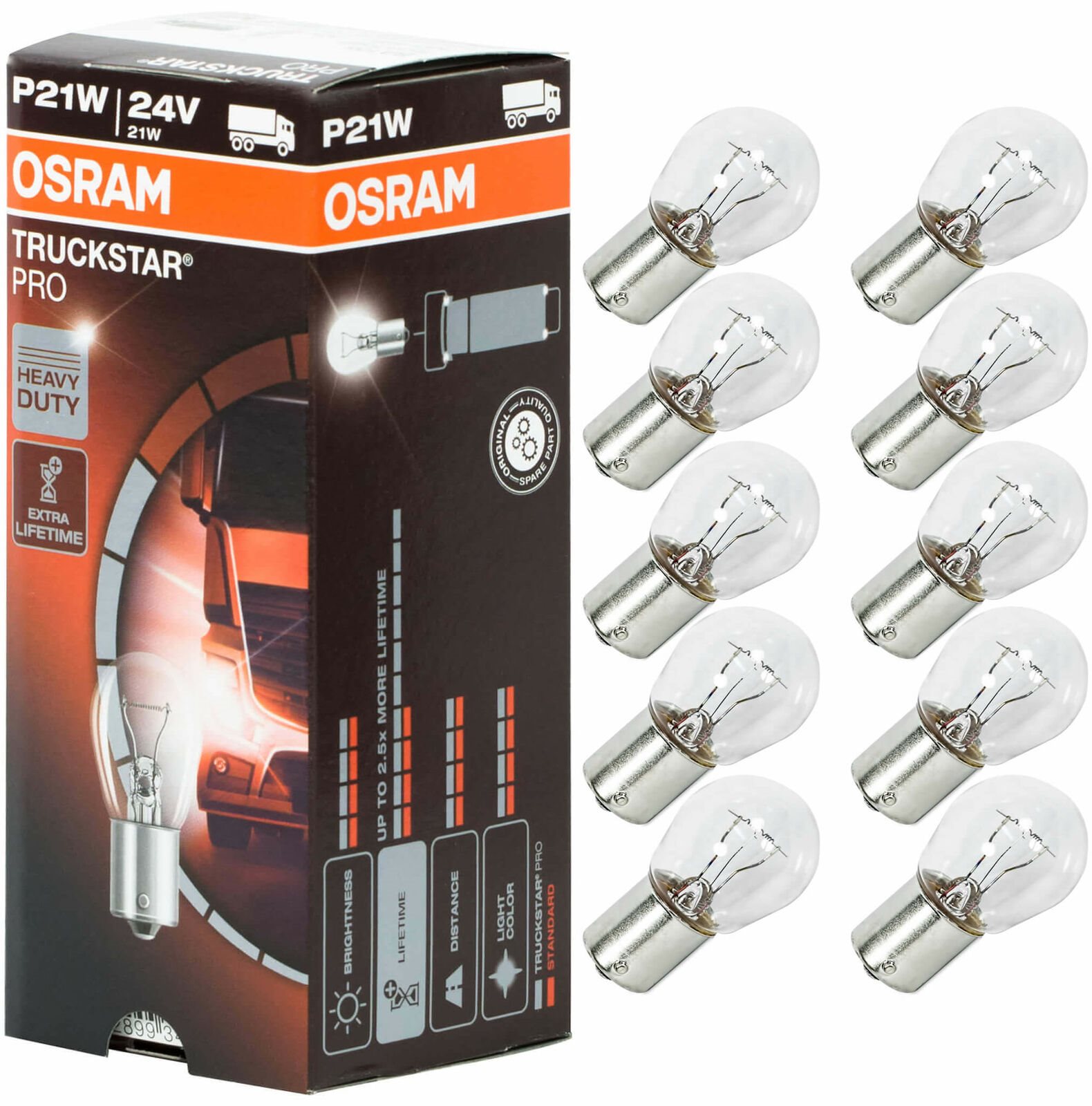 Osram 24V 21W BA15S Truckstar